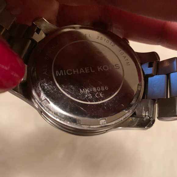 Michael Kors | Accessories | Michael Kors Silver Oversized Runway ...